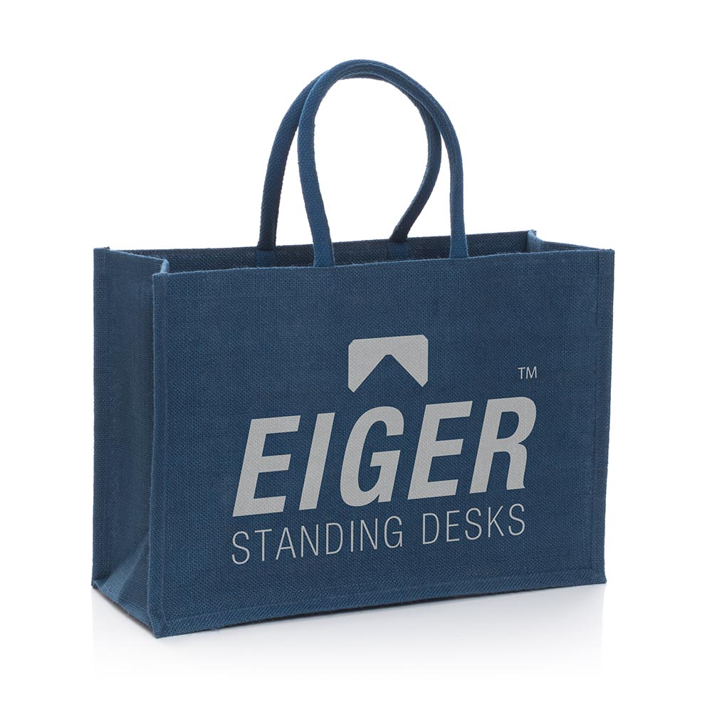 Eiger I want a stand-up desk branded jute bag